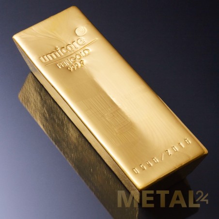 Bullion Bar - 400 oz (12.5 kg) - Umicore | LBMA | 100% new - Certificate