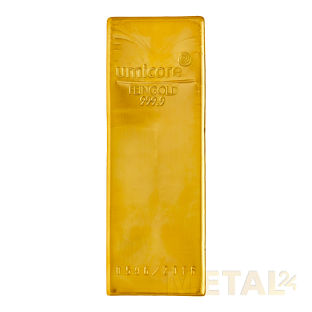 Bullion Bar - 400 oz (12.5 kg) - Umicore | LBMA | 100% new - Certificate